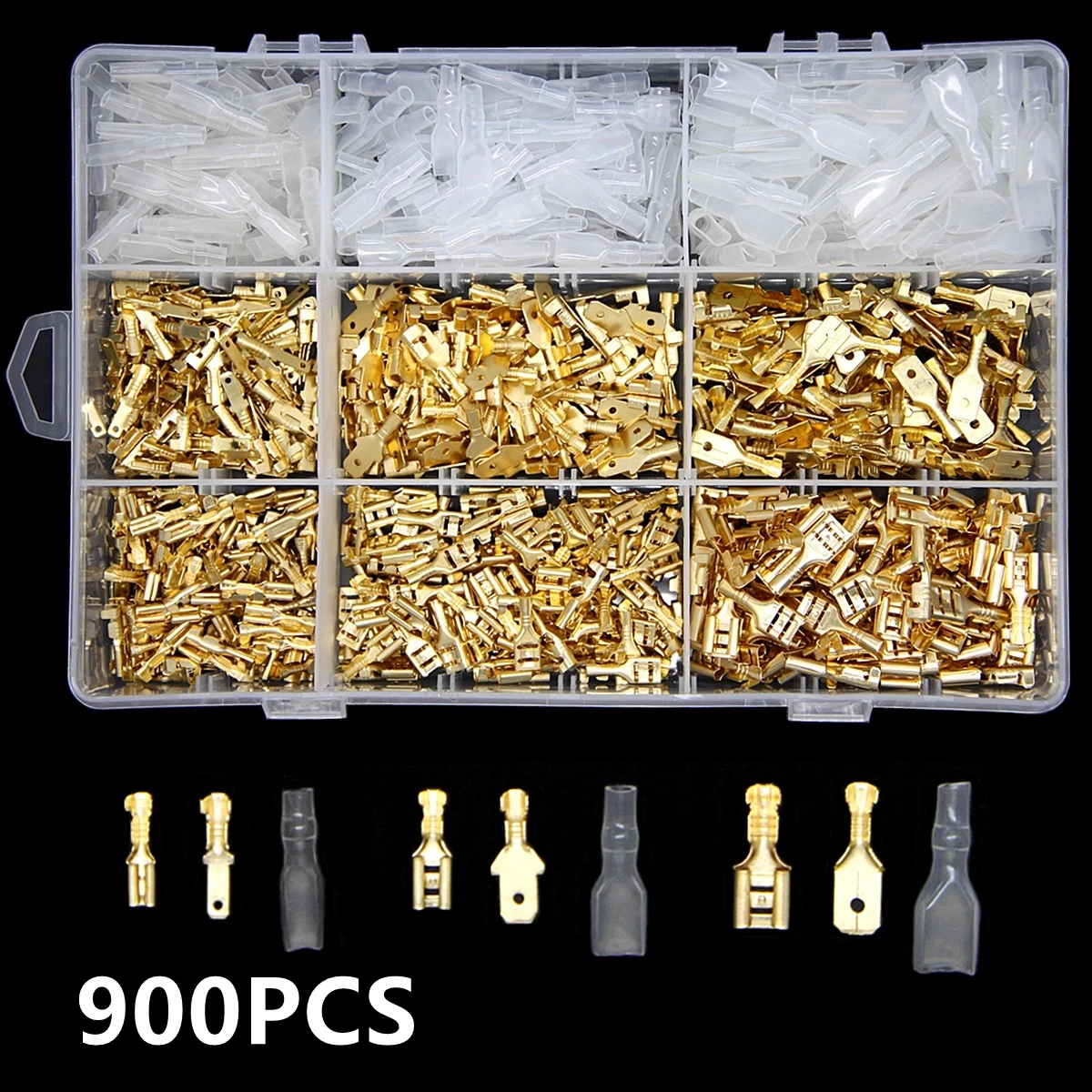 270/450/900PCS Insulated Male Female Wire Connector 2.8/4.8/6.3mm ...