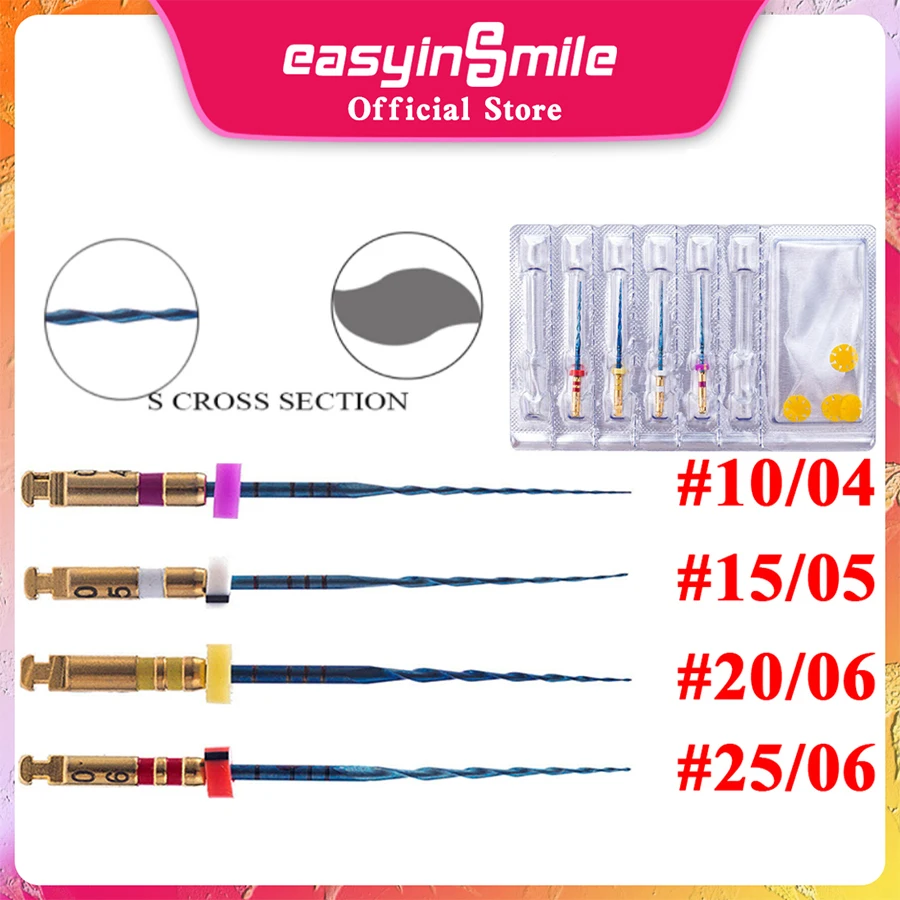 EASYINSMILE Dental Endo NITI Rotary Files Blue X-TWO S Cross Section ...