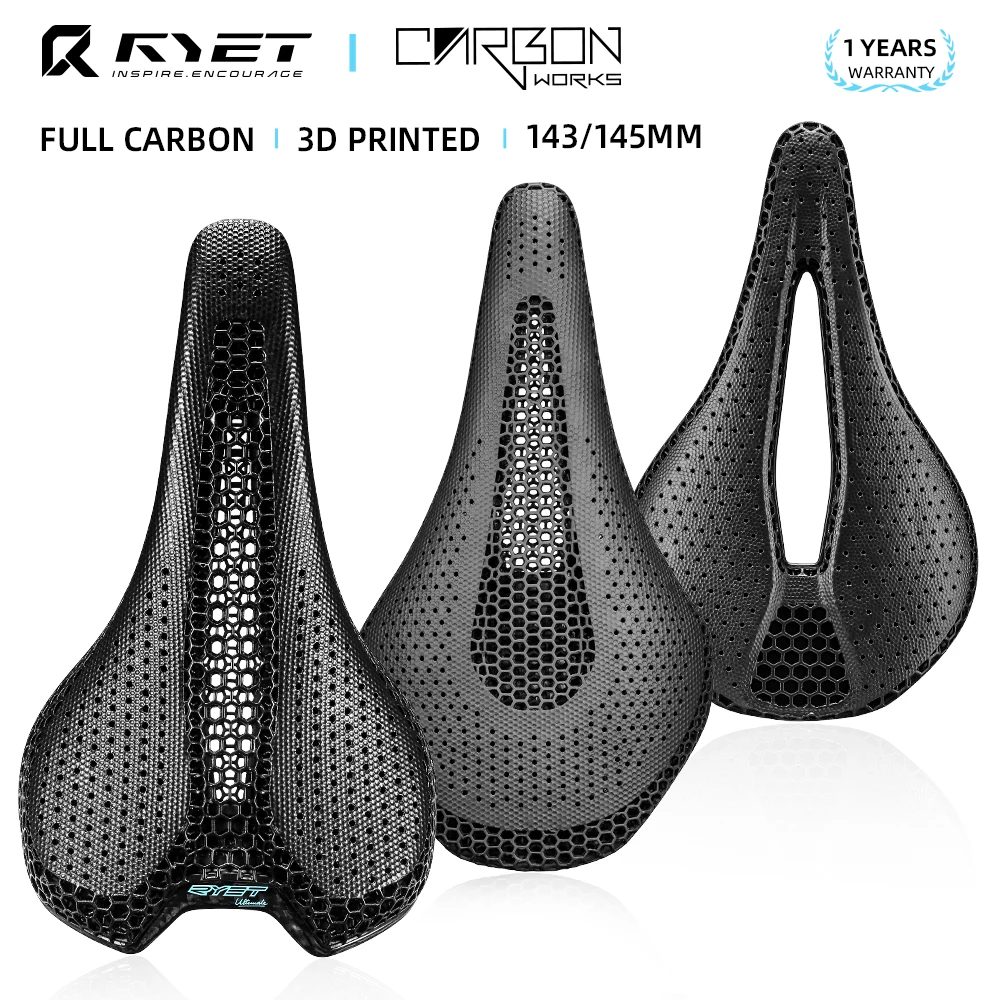 RYET-Carbon-Bicycle-Saddle-3D-Printed-Saddle-EVA-Saddle-Ultralight-Bike-Seating-Triathlon-Road ...