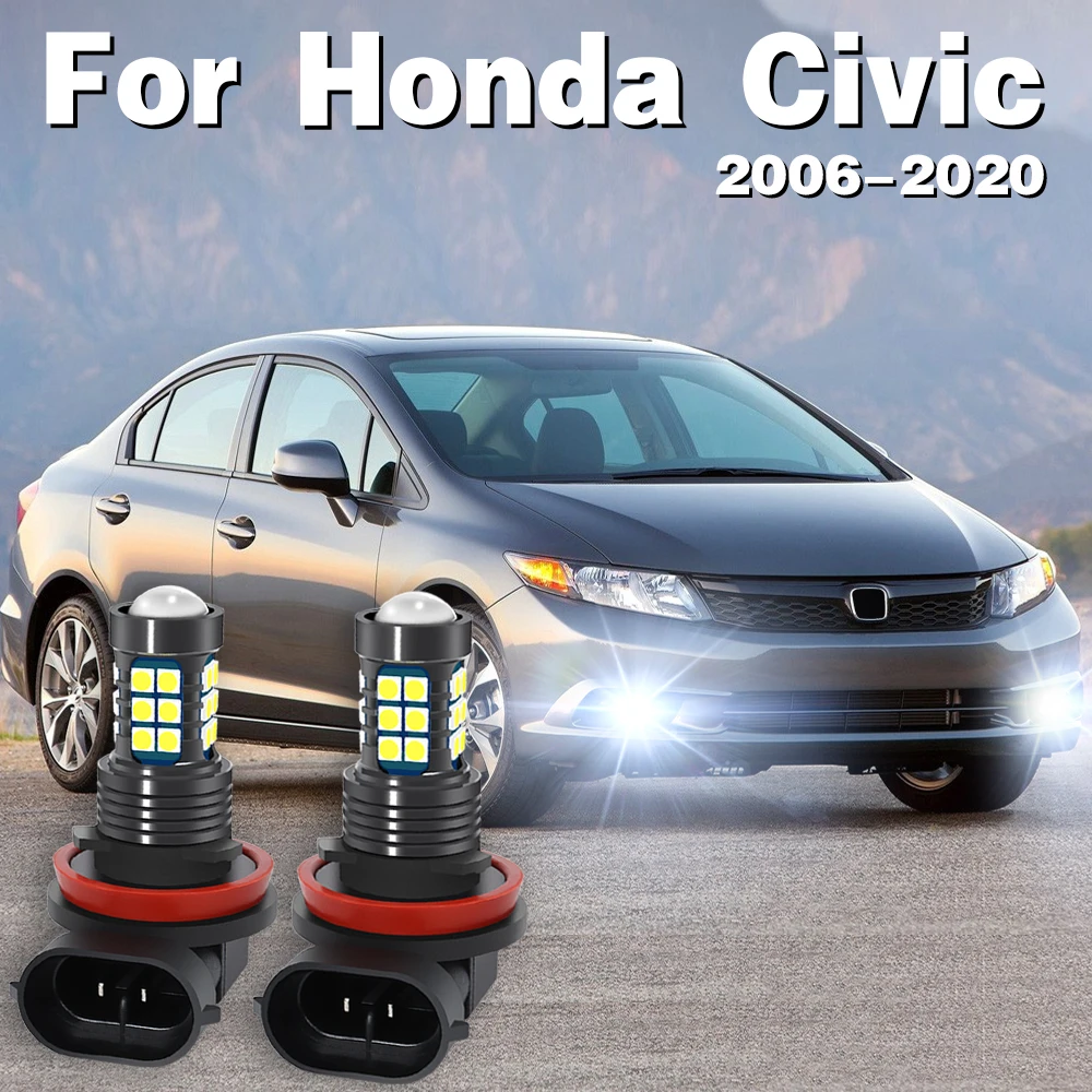 LED Front Fog Lamp Car Light Bulb For Honda Civic 2006 2007 2008 2009 ...