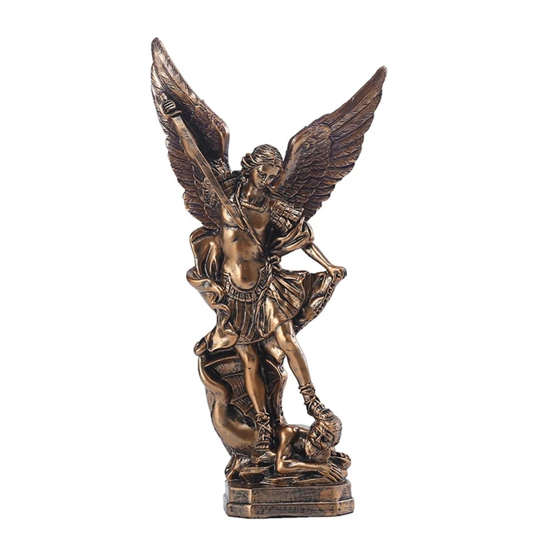 12-Inch-Archangel-Michael-Slaying-Statue-Collectible-Angel-Figurine ...