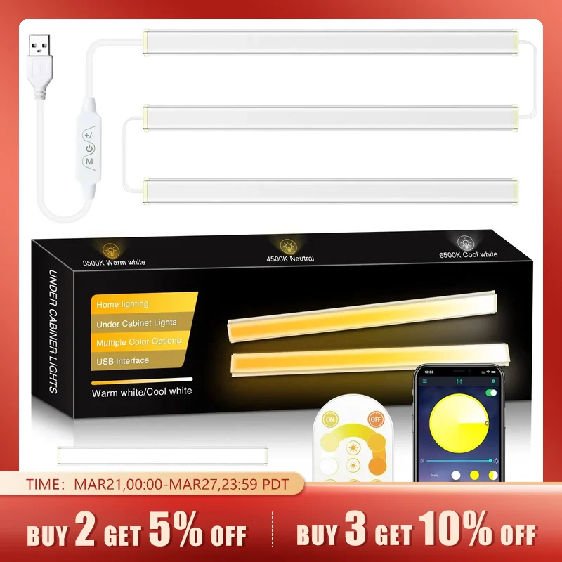 LED-Smart-Cabinet-Light-Motion-Sensor-Night-Light-with-App-Remote ...