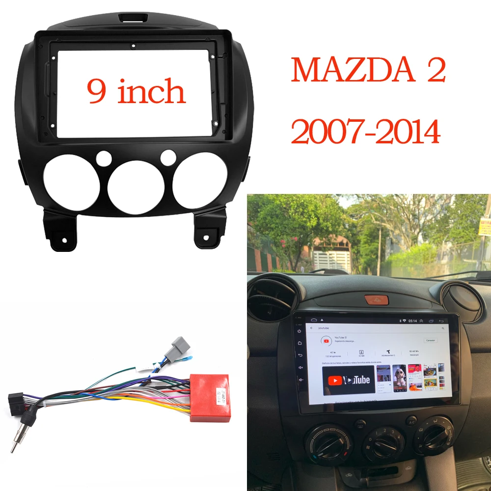 HAOCHEN-Android-Car-Radio-Frame-Kit-For-MAZDA-2-Demio-2007-2014-Auto ...