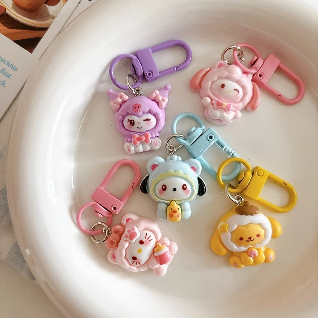 New Cute Cartoon Keychain Pendant Student Backpack Accessory Girlish ...