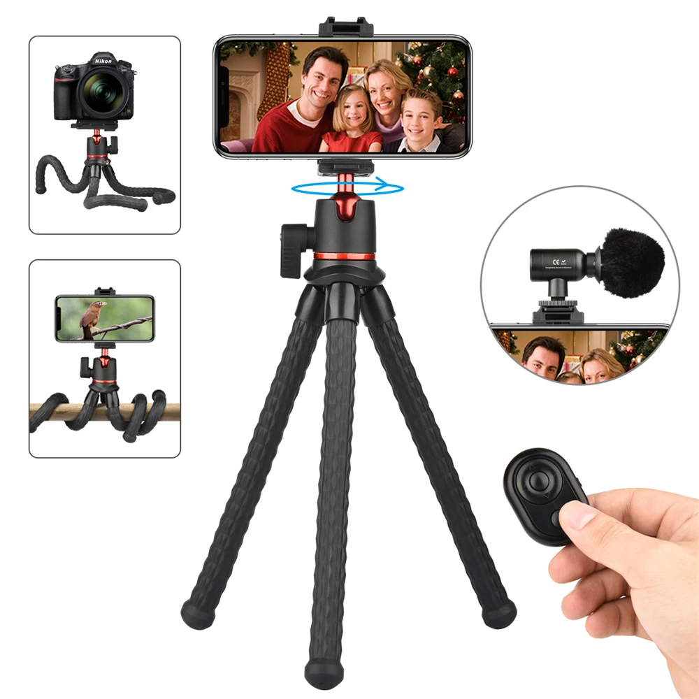 DSLR-Flexible-Tripod-Extendable-Travel-Lightweight-Stand-Remote-Control ...