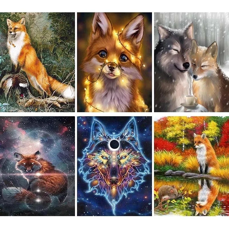 Cute-Fox-5D-Diamond-Painting-Belief-Diamond-Embroidery-DIY-Full-Drill ...