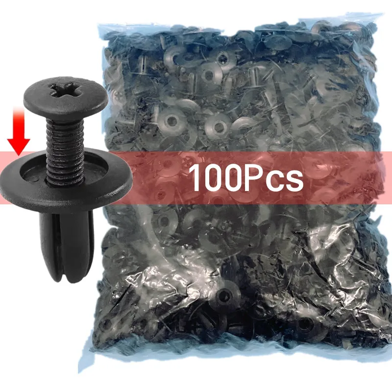 100pcs-8mm-Auto-Fastener-Clip-Plastic-Rivets-Fasteners-Screw-Car-Bumper ...