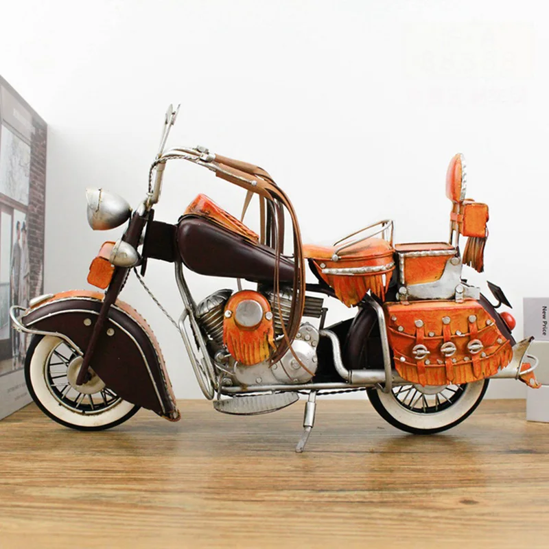 Diecast 1/8 Scale Pure Handmade Classic Vintage Indian Motorcycle Model ...
