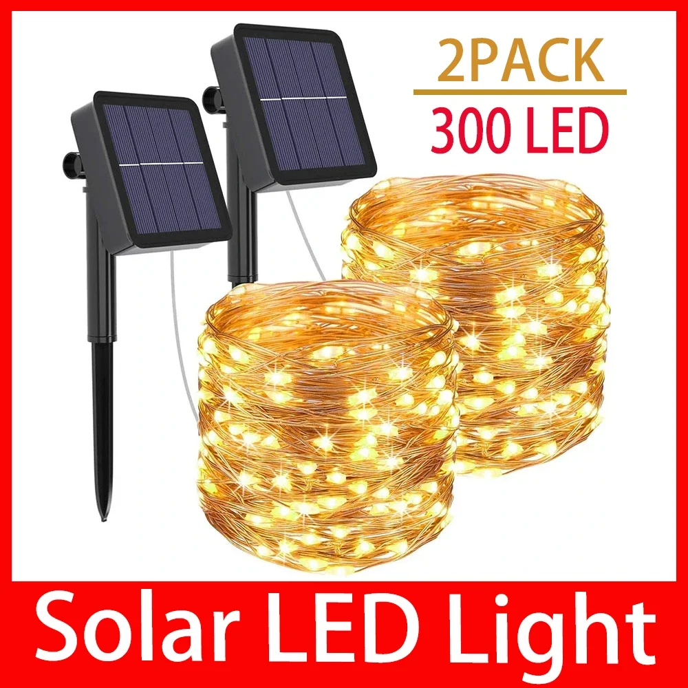 10M-42M-Outdoor-Solar-LED-Copper-Wire-Fairy-Light-Waterproof-8-Modes ...