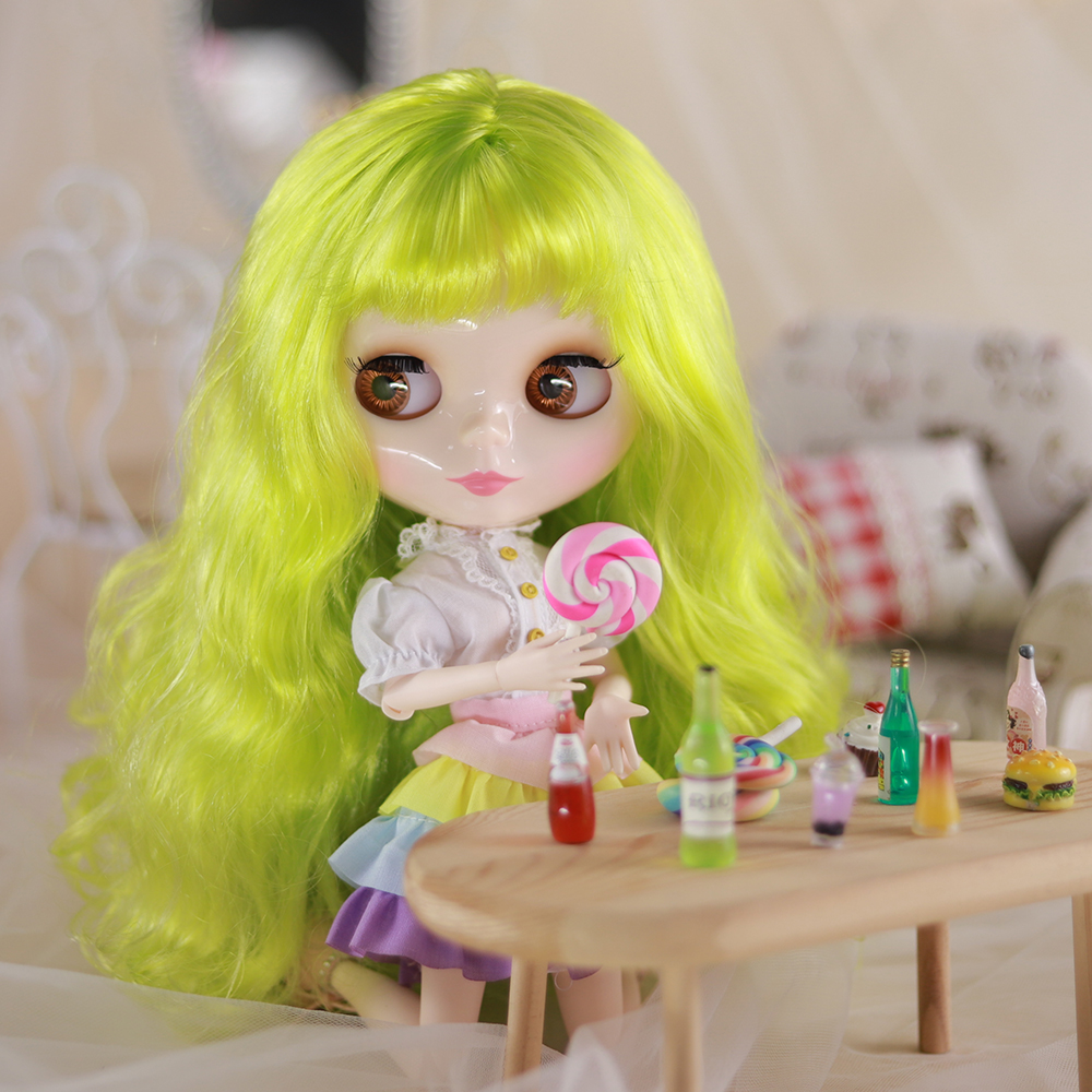Amara – Premium Custom Neo Blythe Doll with Green Hair, White Skin & Shiny Cute Face | This Is ...
