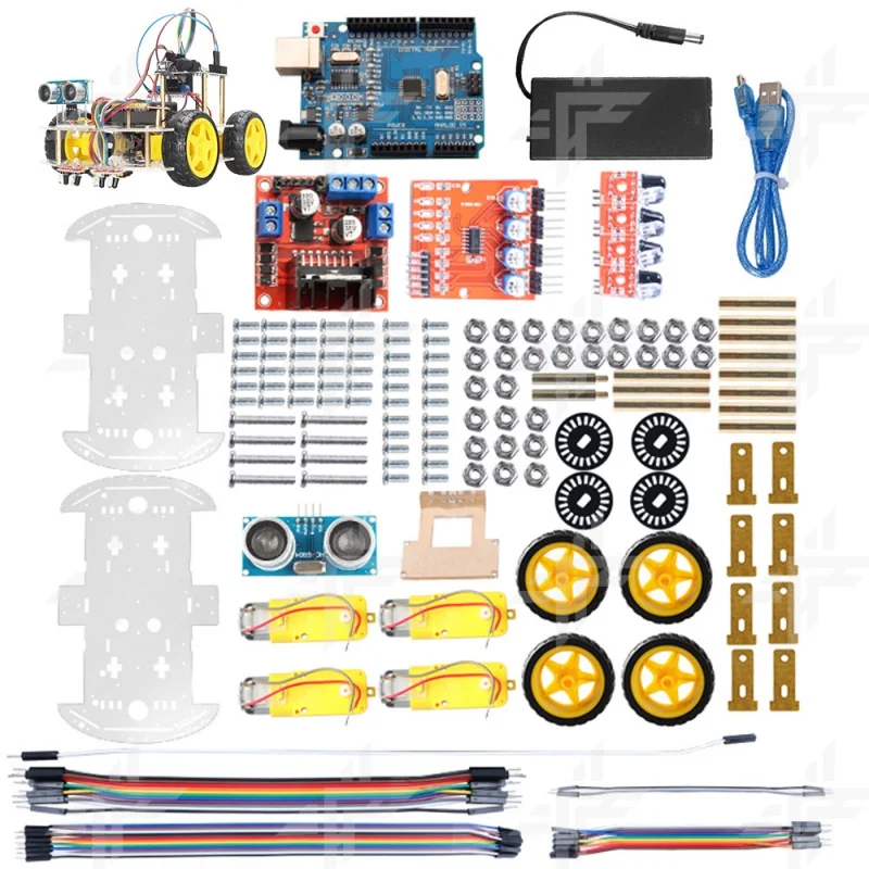 LAFVIN 4WD Smart Robot Car Kit V2 For Arduino Robot STEM, 52% OFF