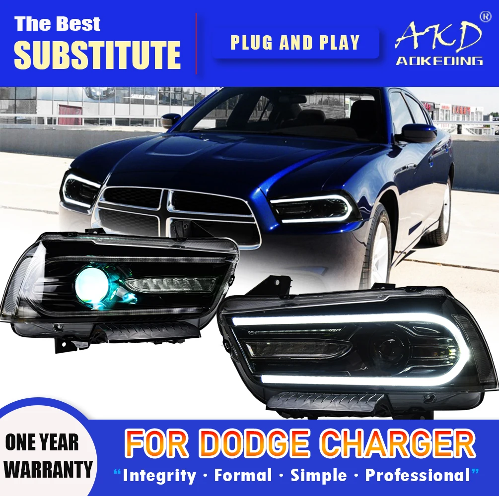 AKD Head Lamp for Dodge Charger LED Headlight 2011-2014 Headlights ...
