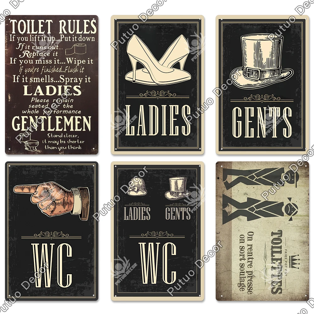 Vintage Toilet Signs
