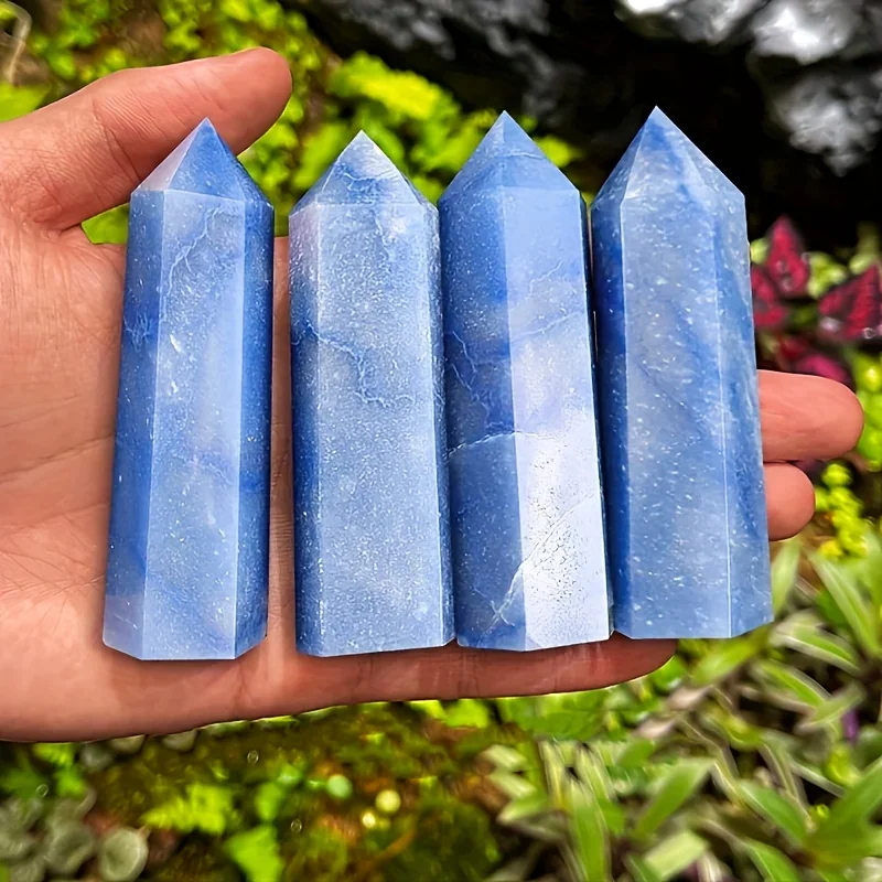 Blue-Aventurine-Crystal-Tower-Polished-Natural-Stone-Wand-For-Home ...