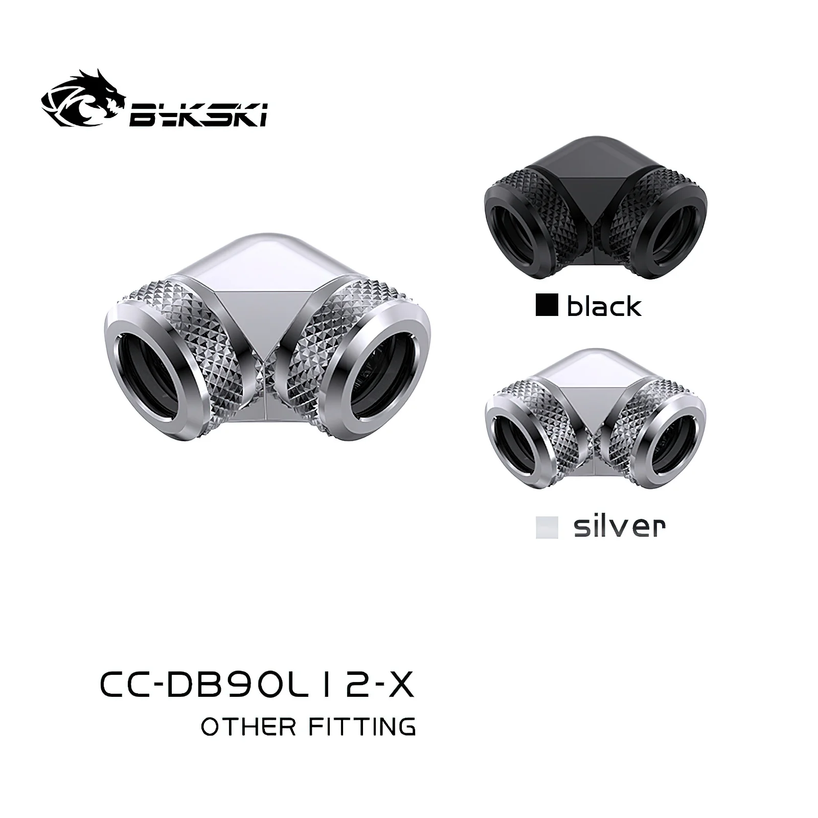 Bykski 90 Degree 12mm Dual Female Elbow Rigid Hard Tube Fitting ...