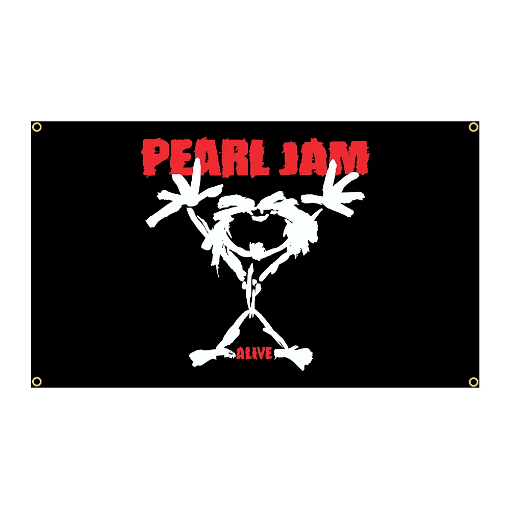 90x150cm-Pearls-JAM-Alive-Flag-Polyester-Printed-Rock-Band-Banner-Party ...