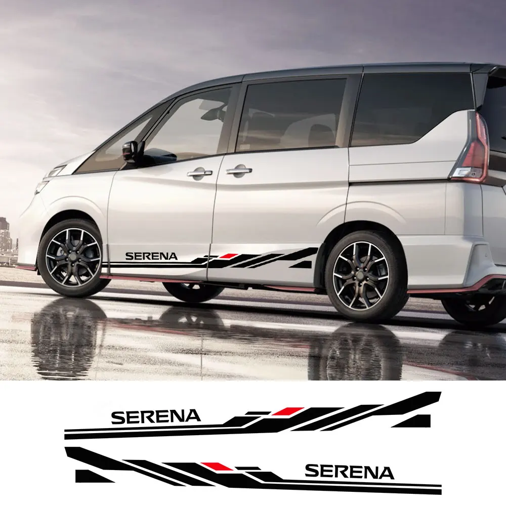 2PCS-Car-Side-Door-Stickers-For-Nissan-Serena-C23-C24-C25-C26-C27 ...