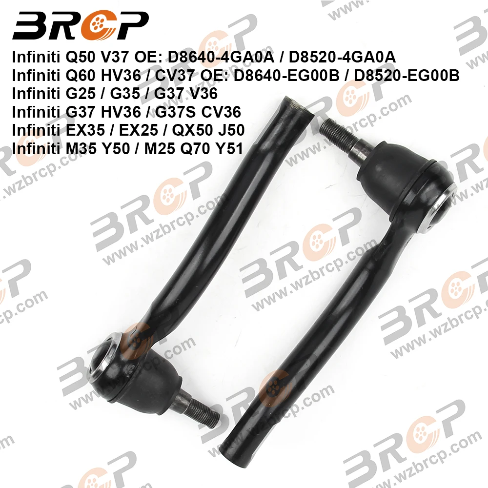 BRCP-Pair-Front-Axle-Outer-Steering-Tie-Rod-Ends-Ball-Joint-For ...