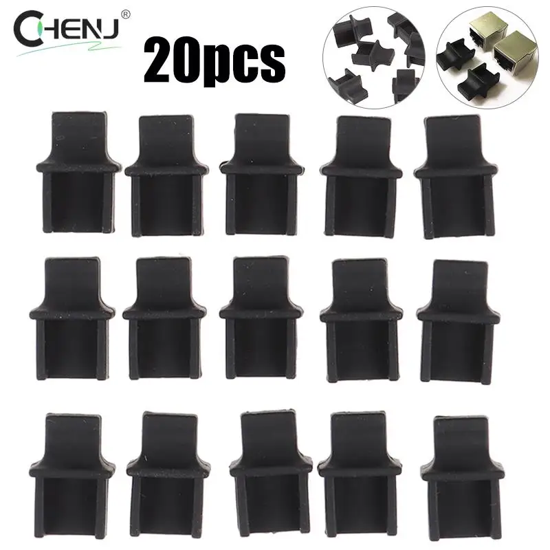 20pcs/set RJ45 Network Port Protective Rubber Cover Network Connector ...