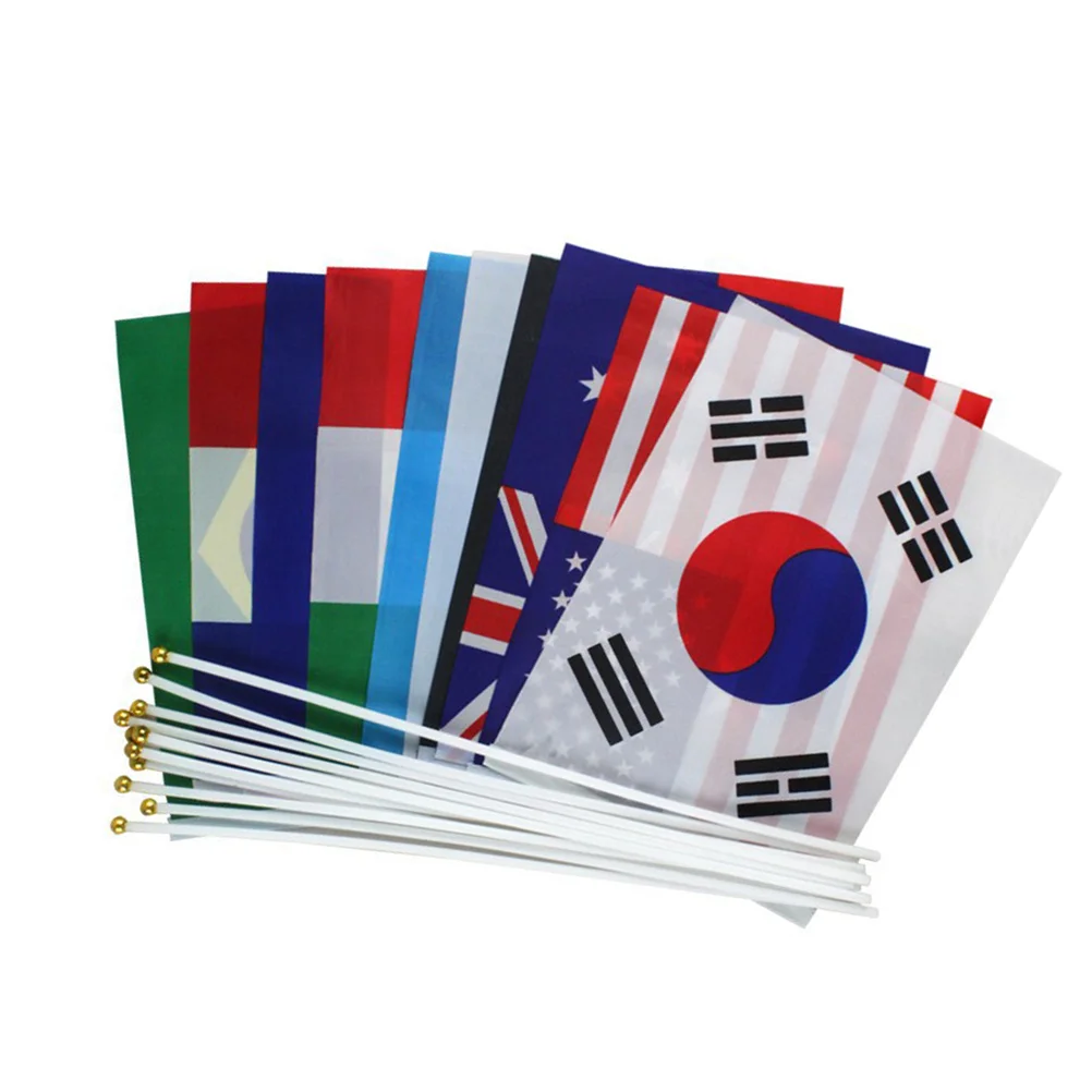 50pcs-Handheld-Mini-National-Flag-On-Stick-International-World-Country ...
