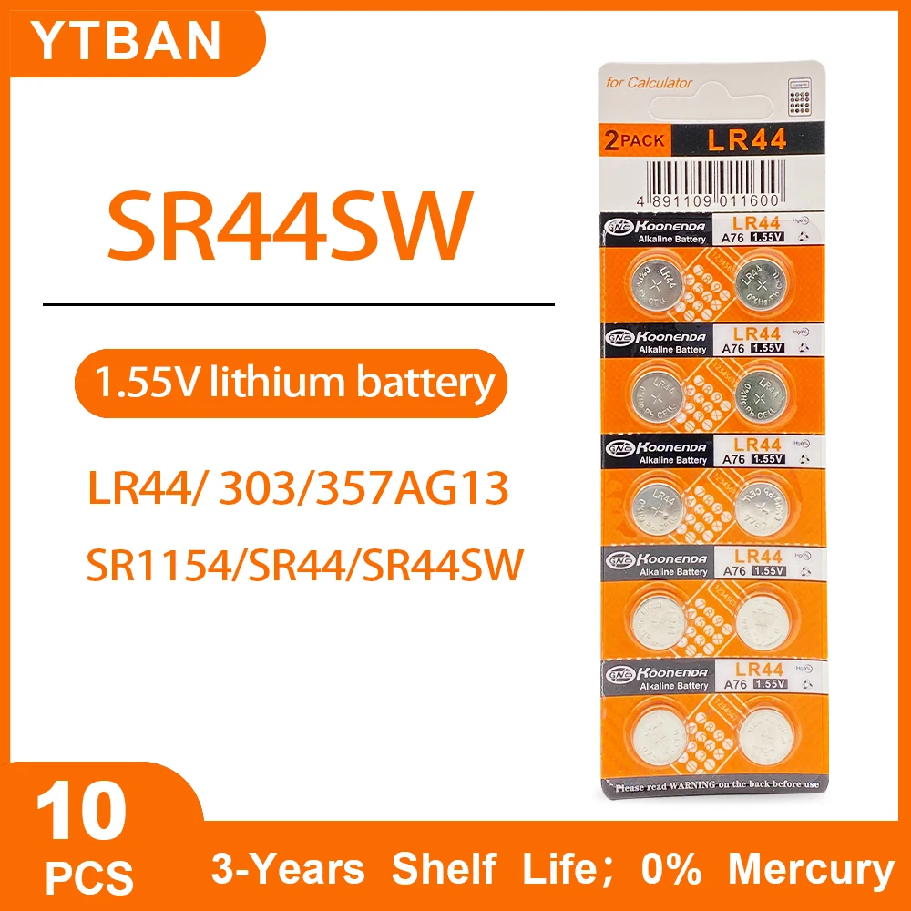 10PCS-AG13-Button-Batteries-A76-LR441-55V-Toy-Remote-Watch-Alkaline ...