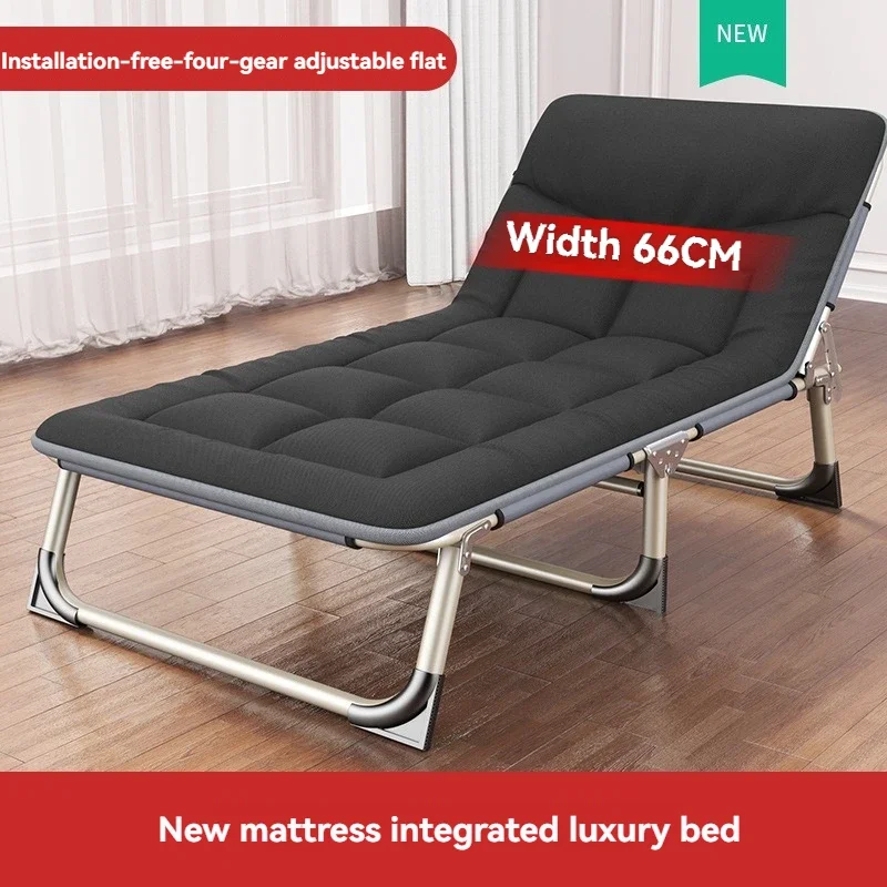 Lounge chair, outdoor camping, simple folding bed, accompanying bed ...