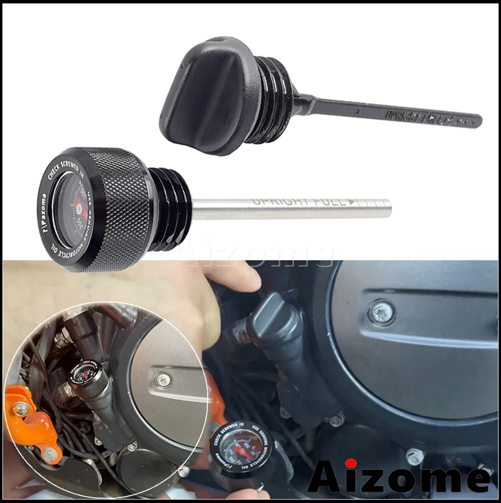 Oil Tank Dipstick With Temperature Gauge, XL Sportster
