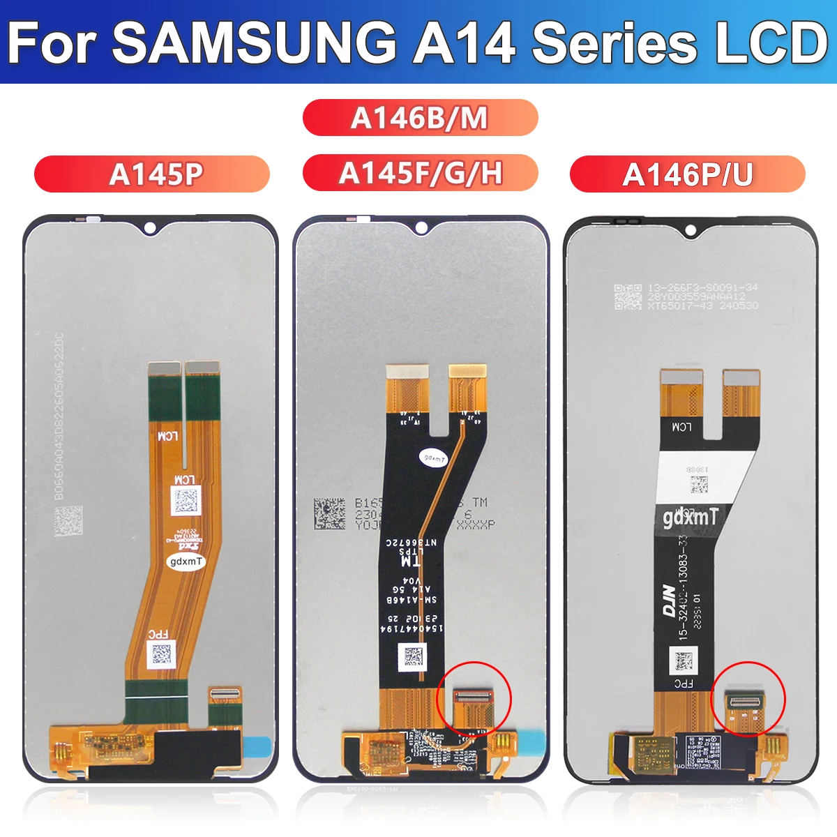 6.6" Display For Samsung A14 4G A145F A145P LCD Display Touch Screen ...