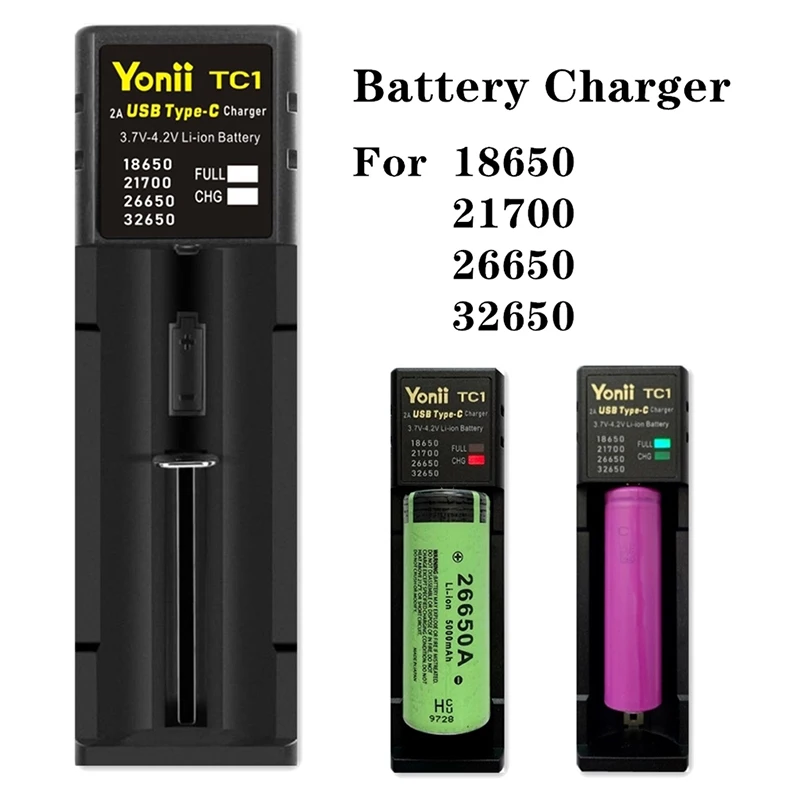 Electric-Battery-Charger-Intelligent-Adapter-USB-C-Smart-Single-Slots ...