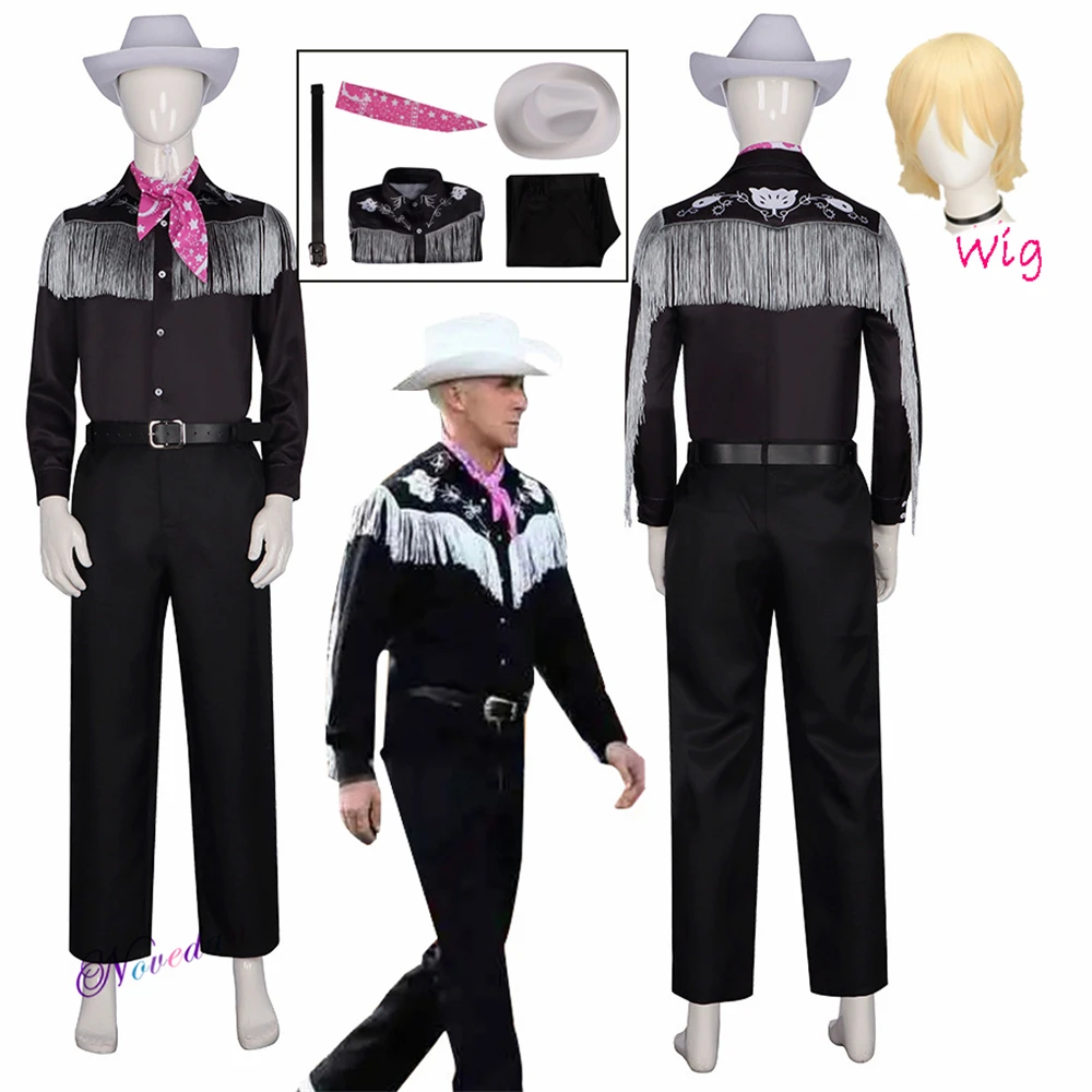 2023-Movie-Ken-Cosplay-Cowboy-Shirts-Pants-Hat-Suit-Ken-Ryan-Gosling ...