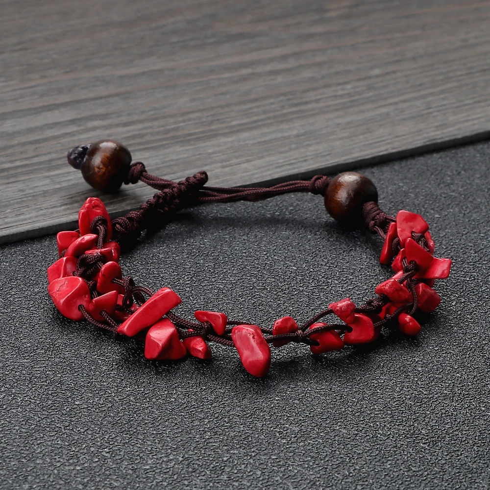 10-Colors-Natural-Gem-Stone-Irregular-Gravel-Quartz-Beads-Bracelet-Rope ...