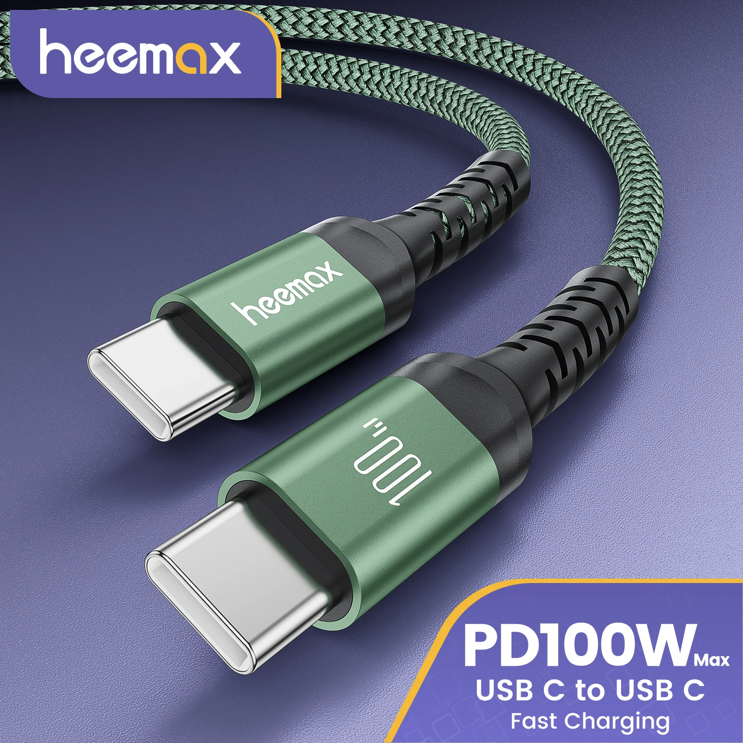 HEEMAX 100W Max USB C to Type C Cable PD3.0 Fast Charging Charger Wire ...