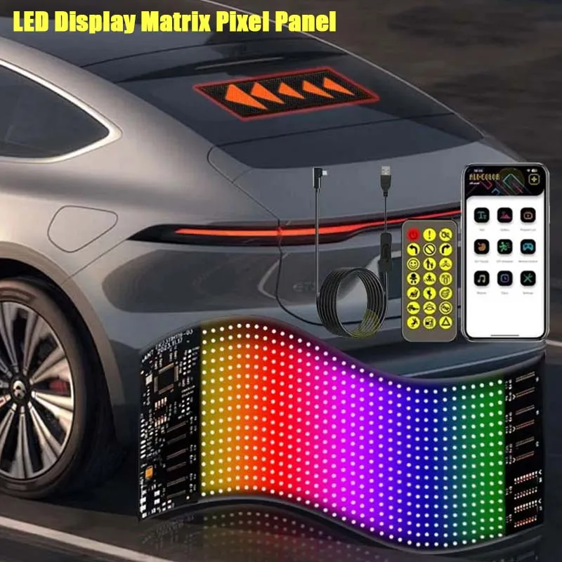 Car-LED-Matrix-Pixel-Panel-LED-Car-Flexible-Screen-USB-5V-RGB-Lighting-Pattern-Graffiti ...