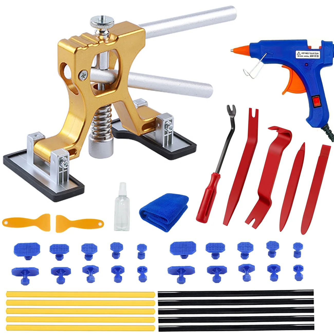 Adjustable Car Dent Puller Dent Remover Clip Interior Disassembly Tools ...