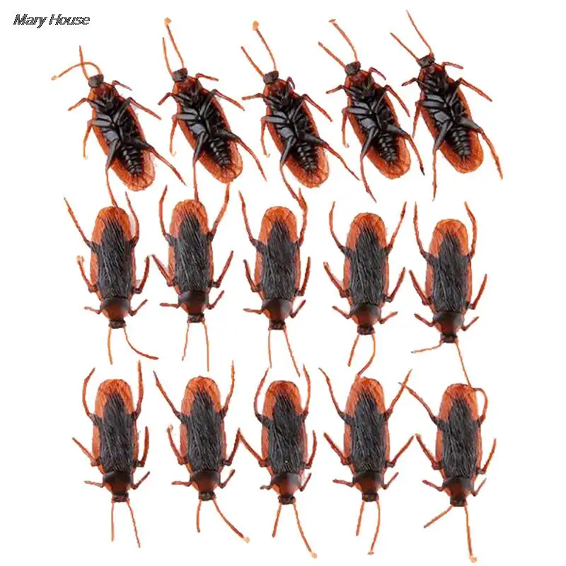 10pcs-Lifelike-Model-Simulation-Fake-Rubber-Cock-Cockroach-Roach-Bug ...
