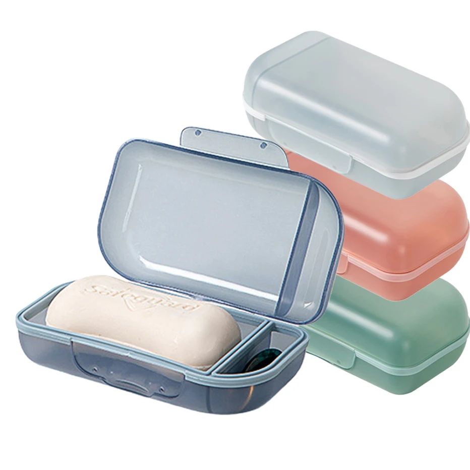 Bathroom-Soap-Box-With-Cover-Home-Drain-Soap-Holder-Quickly-Keep-Soap ...