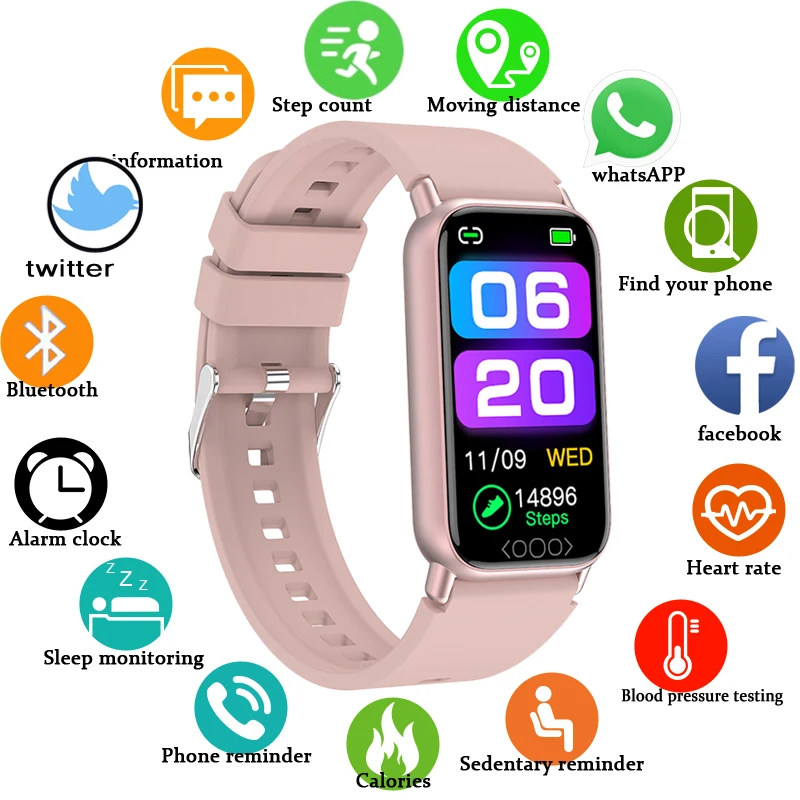 Reloj-inteligente-deportivo-para-mujer-pulsera-con-control-de-la-presi-n-arterial-resistente-al ...