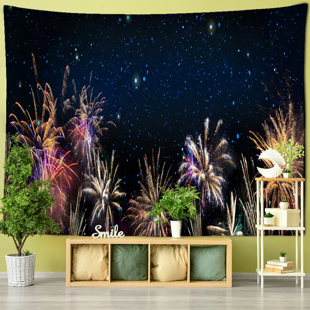 Gorgeous-Fireworks-Tapestry-Christmas-Gift-Wall-Hanging-Psychedelic ...