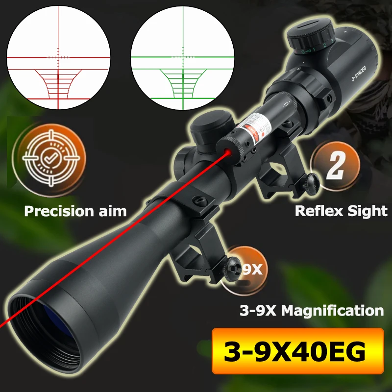 Optics-Scopes-with-Laser-Sight-Air-Rifle-Scopes-3-9x40EG-Hunting-Red ...
