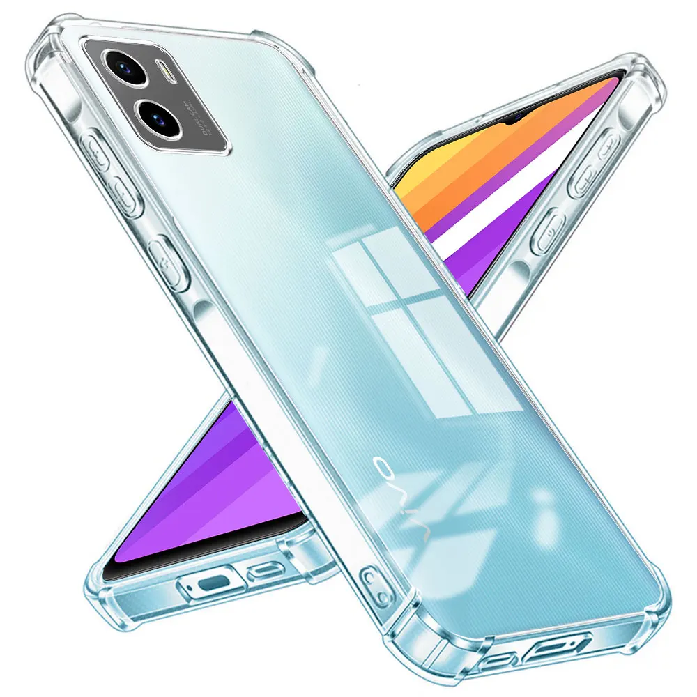 Phone-Case-For-Vivo-Y15S-Y15C-V2120-Case-Shockproof-Airbag-TPU-Clear ...