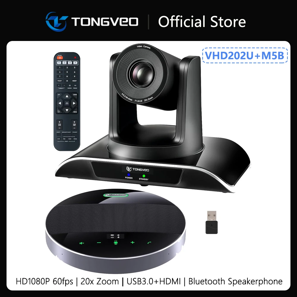 TONGVEO-20x-Zoom-Conference-Room-Camera-System-All-in-one-Video-and ...