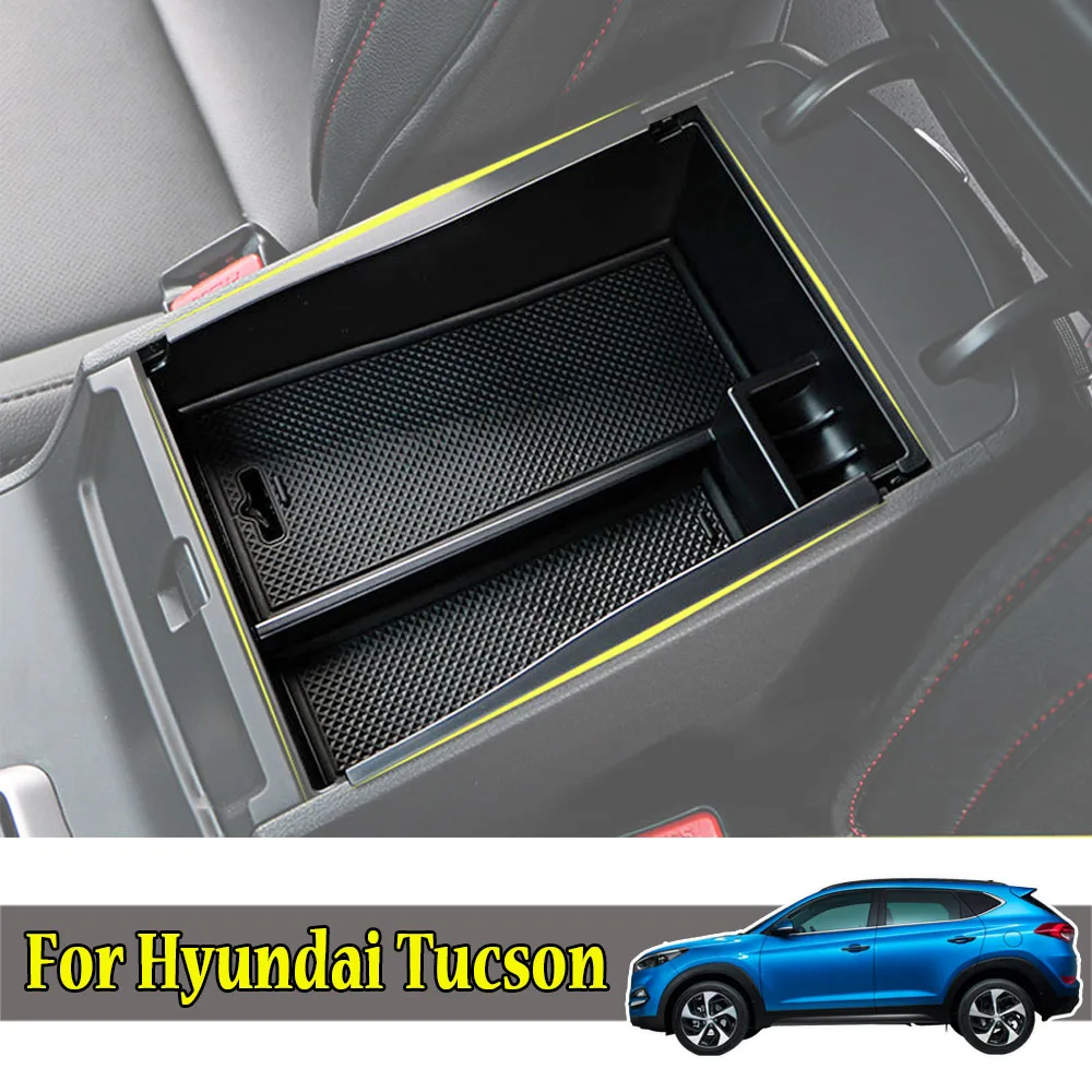 Armrest Storage Box For Hyundai Tucson TL 2015 2016 2017 2018 2019 AT ...