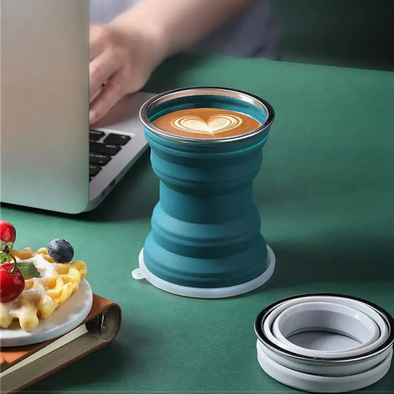 Portable Foldable Silicone Cup | Reusable Folding Cup Travel - Folding ...