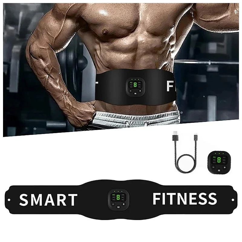 EMS-Abdominal-Toning-Belt-Muscle-Toner-Electric-Muscle-Stimulator-Abs ...