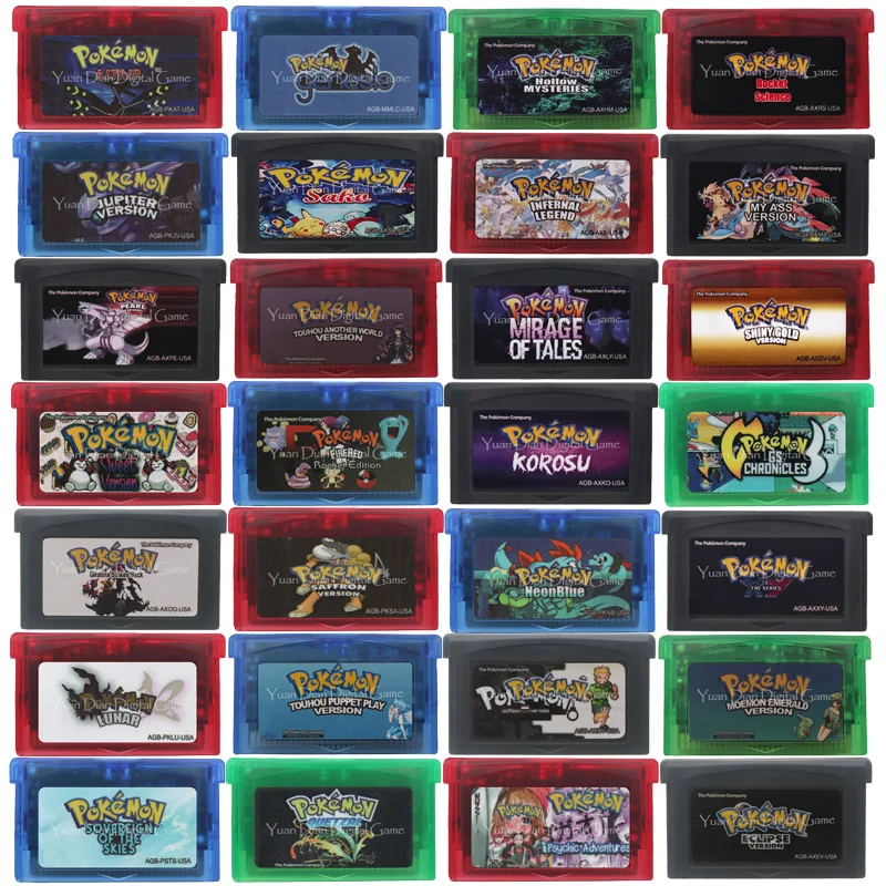 32-Bit-Game-Video-Game-Cartridge-Console-Card-Pokemon-Series-My-Ass ...