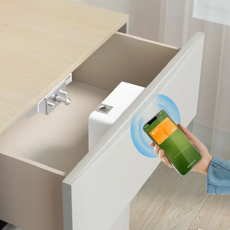 Smart-Wood-Door-Lock-Keyless-Invisible-Electronic-Lock-IC-Card-NFC ...