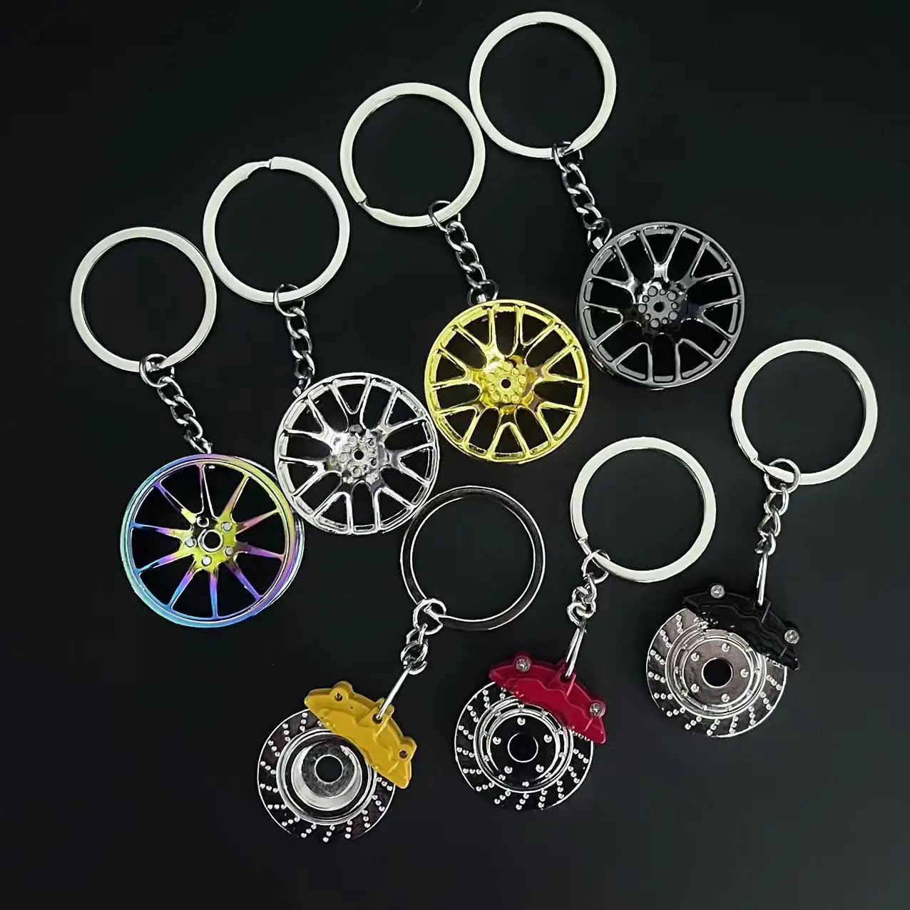 Metal Keychain Car Wheel Hub Auto Logos Key Chain Auto Repair Parts Car ...