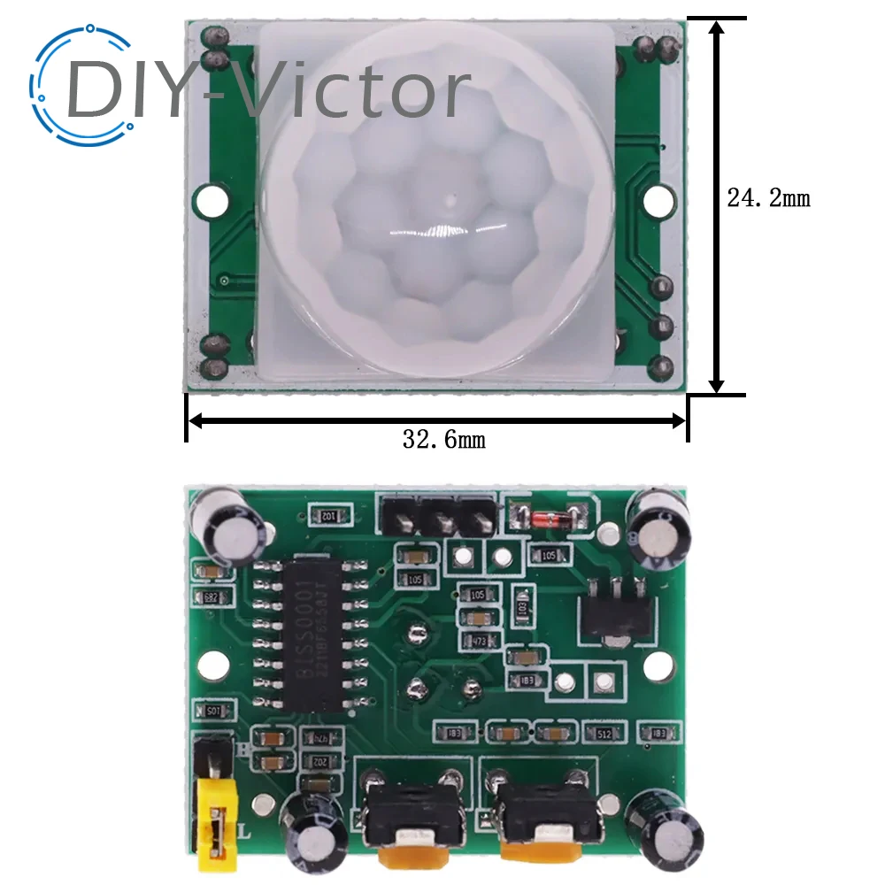 Pir Motion Sensor Switch 2-Pack HC-SR501 PIR Motion Sensor Module - 120 ...