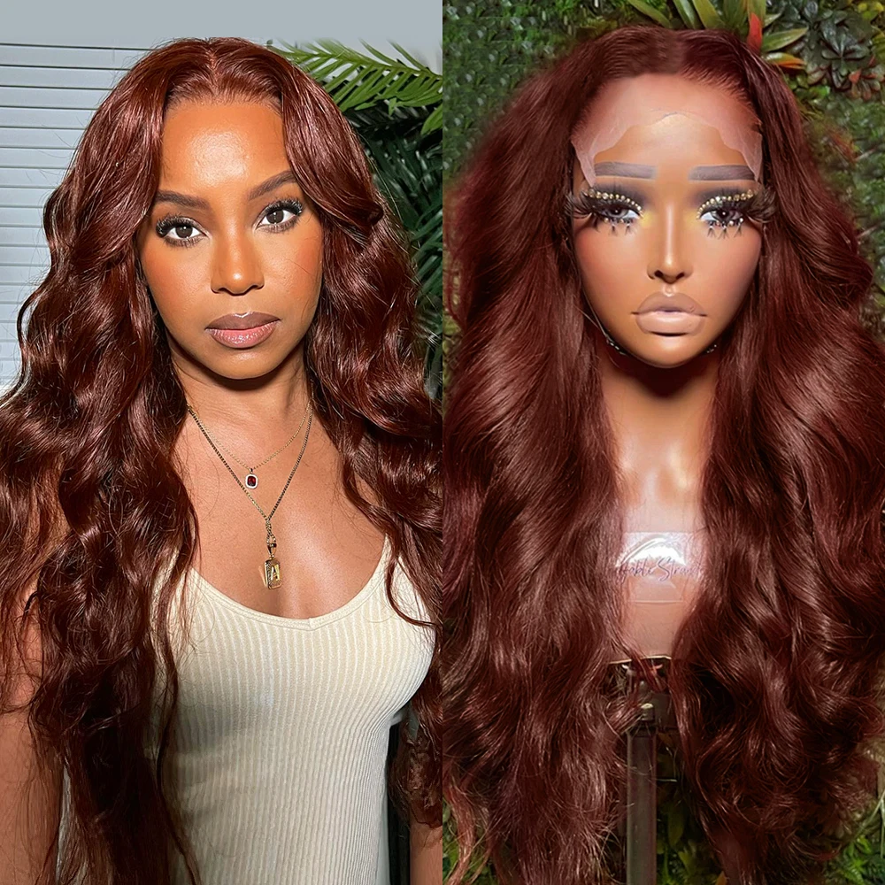 13x6-Reddish-Brown-Body-Wave-Human-Hair-Lace-Front-Wigs-for-Women-Brown ...