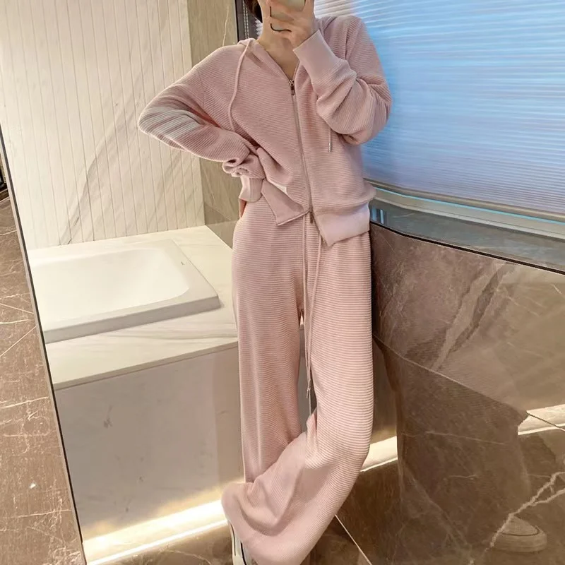 Ch-ndal-informal-de-punto-para-mujer-c-rdigan-con-capucha-y-cremallera ...